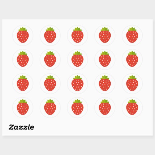 Strawberry fruit Sticker | Zazzle