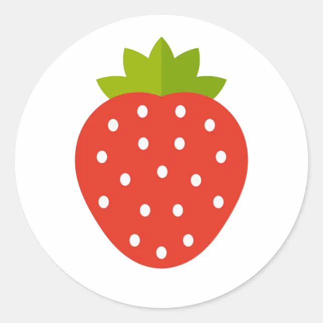 Strawberry fruit Sticker | Zazzle