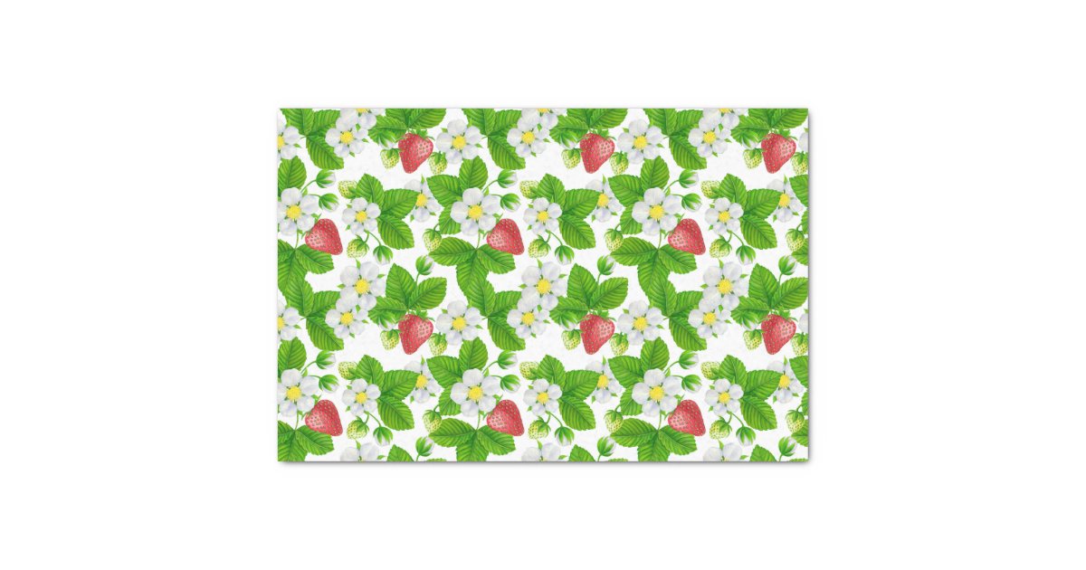 Strawberry garden tissue paper | Zazzle