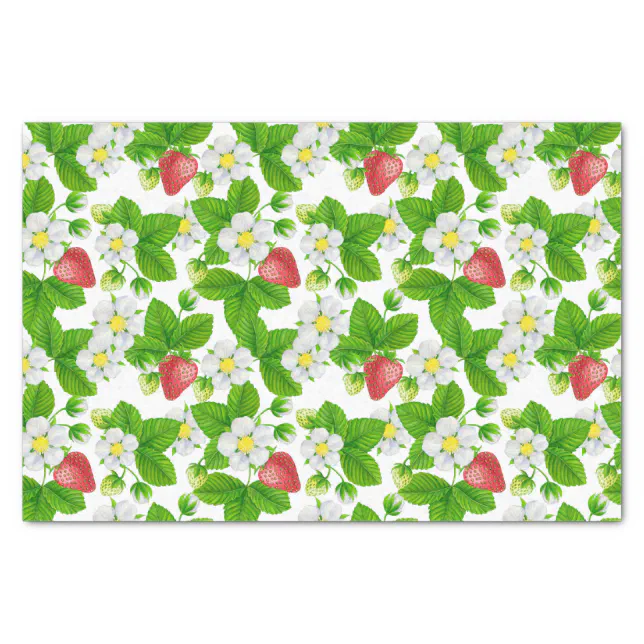 Strawberry garden tissue paper | Zazzle