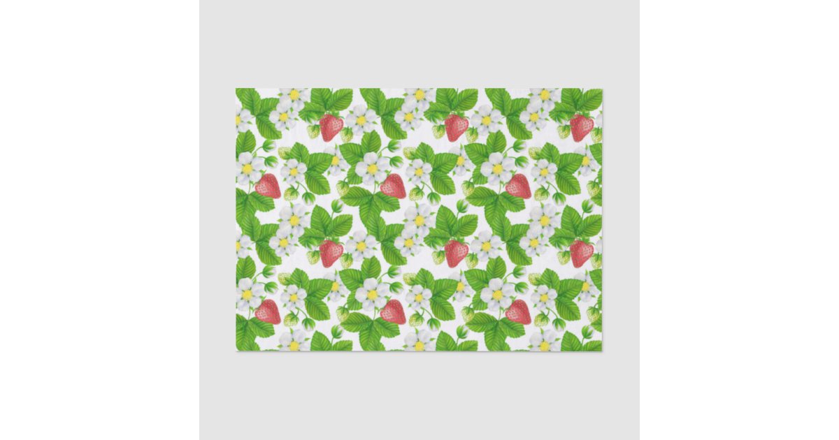Strawberry garden tissue paper | Zazzle