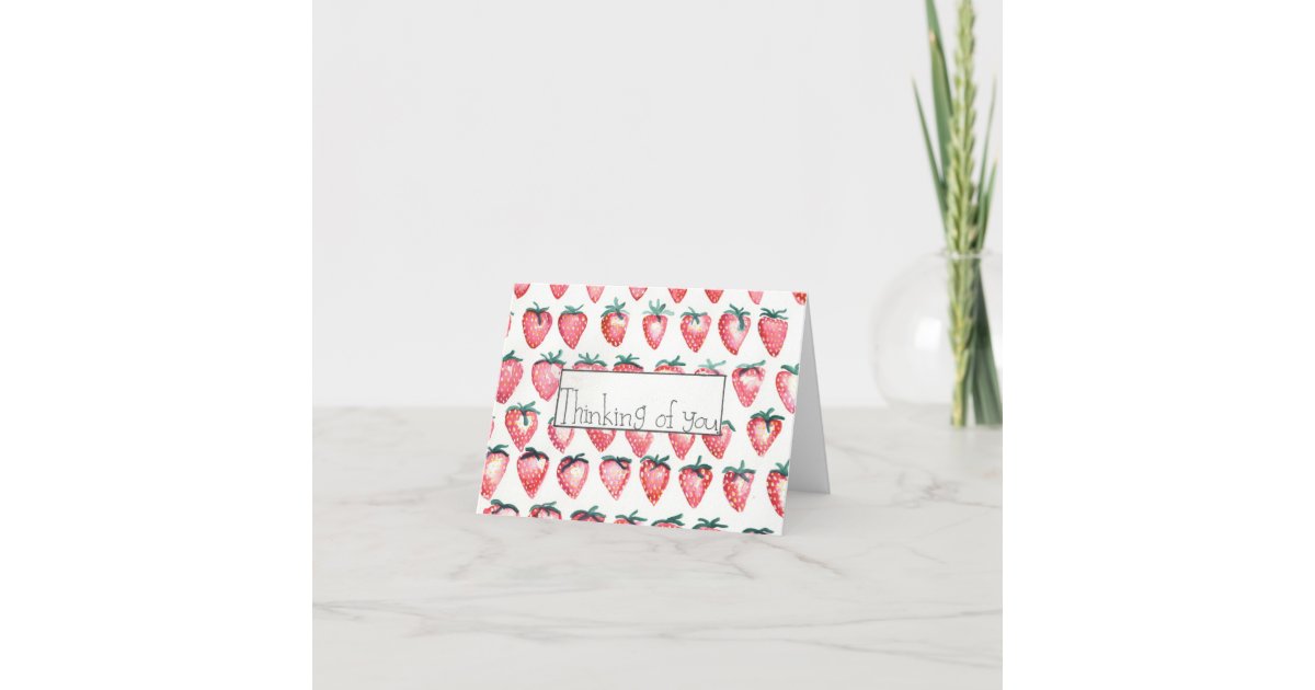 Strawberry Greeting Card | Zazzle