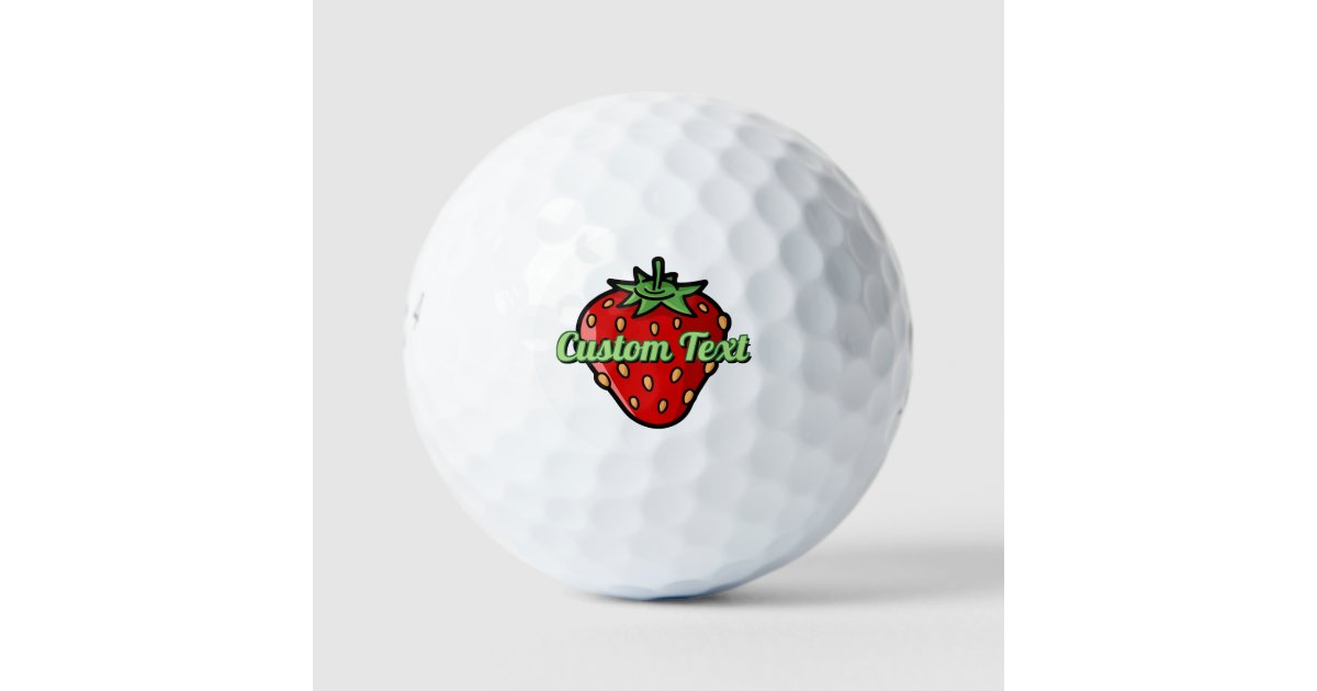 Strawberry Icon Golf Balls | Zazzle