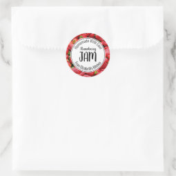 Strawberry Jam Classic Round Sticker | Zazzle