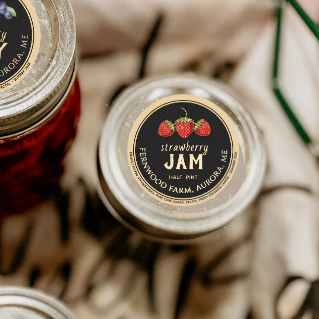 Strawberry Jam Classic Round Sticker | Zazzle
