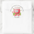 Strawberry jam, cute classic round sticker | Zazzle
