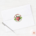 Strawberry Jam Jar Fruit Preserves Personalized Classic Round Sticker ...
