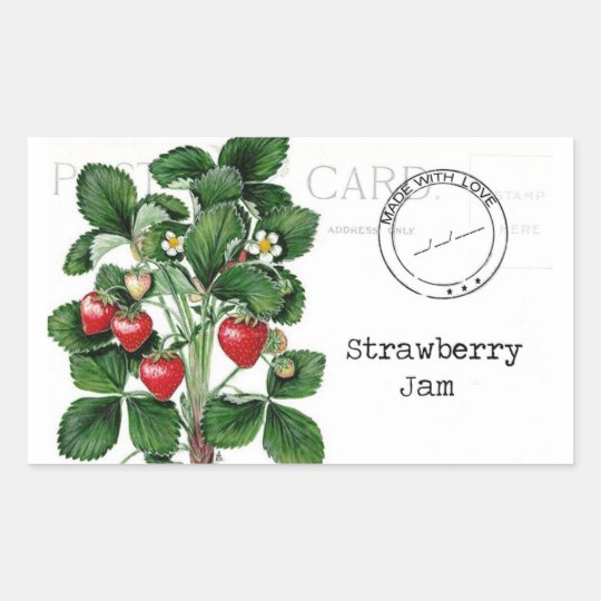 Strawberry Jam Label | Zazzle.com