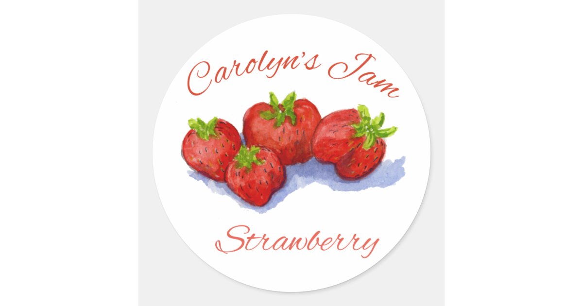 strawberry jam label | Zazzle
