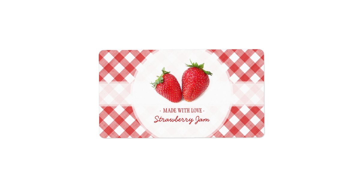 Strawberry Jam label | Zazzle