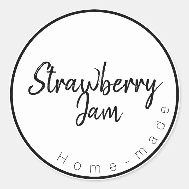 Strawberry Jam Label | Zazzle