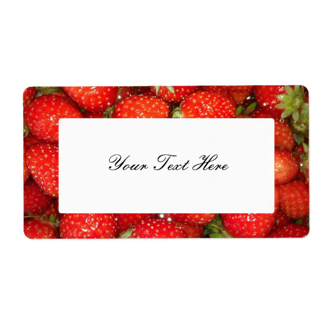 Strawberry jam label stickers | Zazzle