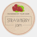 Strawberry Jam Small Product Label Stickers | Zazzle