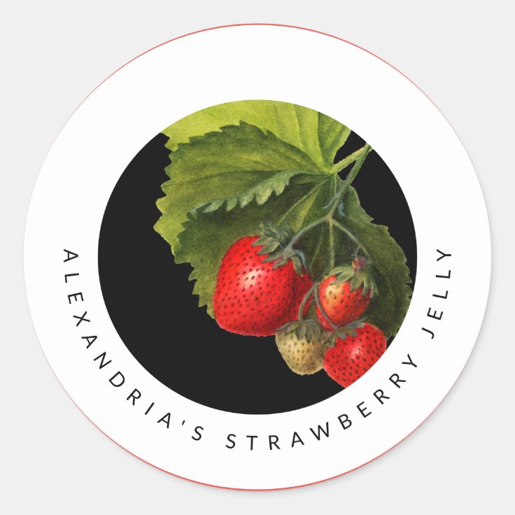 Strawberry Jelly or Jam | From the Kitchen Of Classic Round Sticker ...