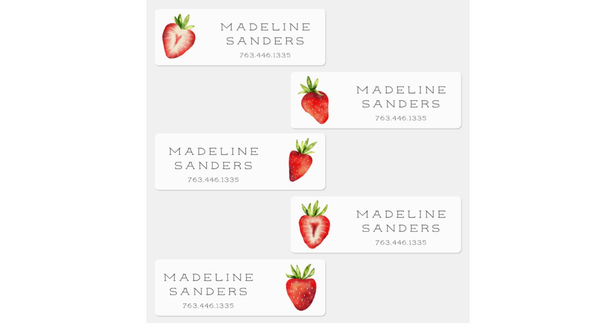 Strawberry Labels | Zazzle