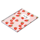 Strawberry Milkshake strawberries Custom Name Notebook | Zazzle