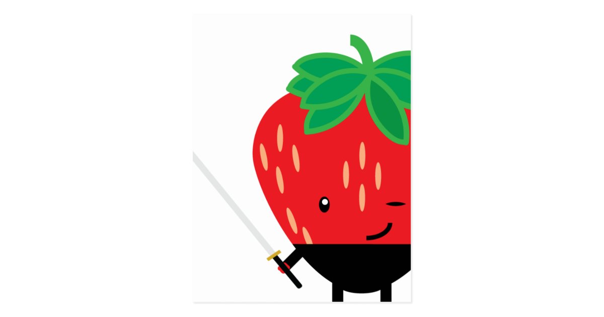 Strawberry-Ninja Postcard | Zazzle.com