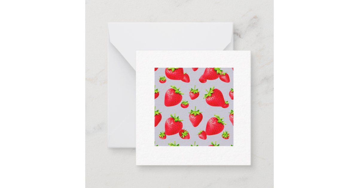 Strawberry Note Card | Zazzle