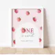 Strawberry one is sweet take a treat birthday poster | Zazzle