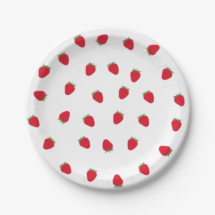 Strawberry Paper Plates | Zazzle
