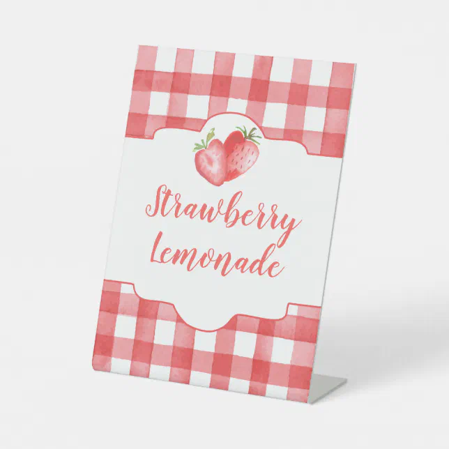 Strawberry Party Sign | Strawberry Birthday Sign | Zazzle