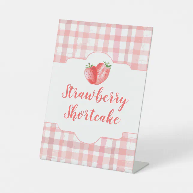 Strawberry Party Sign | Strawberry Birthday Sign | Zazzle