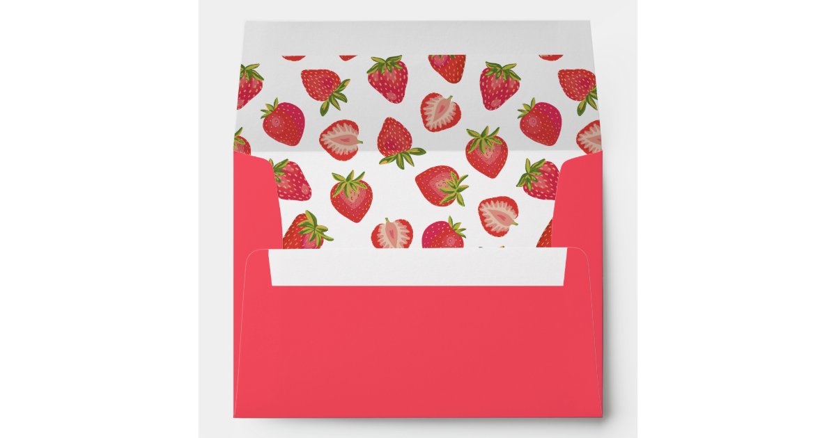 Strawberry Pattern Envelope | Zazzle