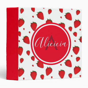 Personalize Your Own Strawberry Binder - Stay Organized Today! | Zazzle