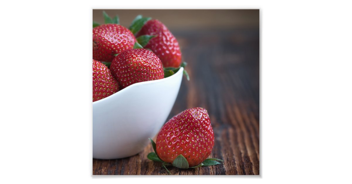 Strawberry photo print | Zazzle