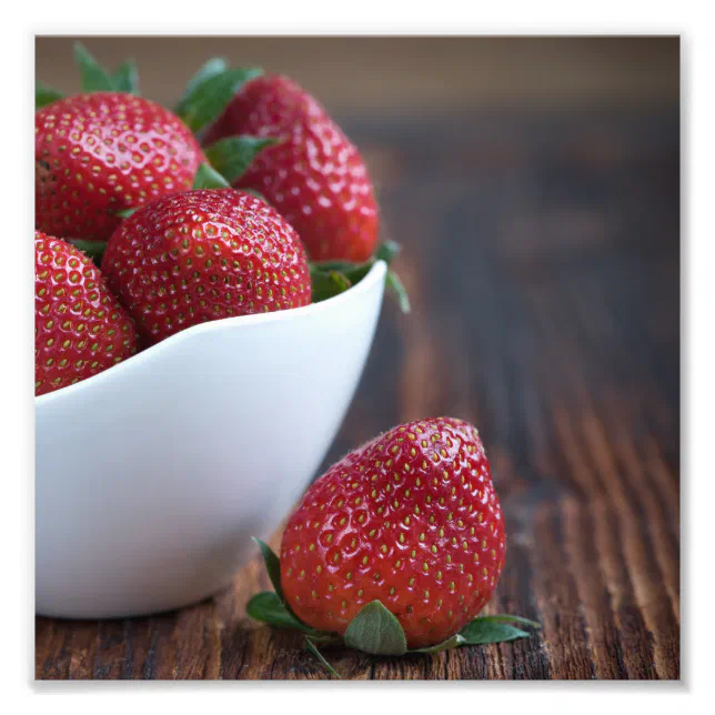 Strawberry photo print | Zazzle