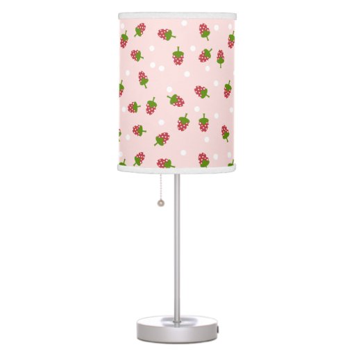 Strawberry Pink Cute Kawaii Girly Soft Pastel Table Lamp | Zazzle