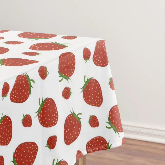 Strawberry Print Tablecloth | Zazzle
