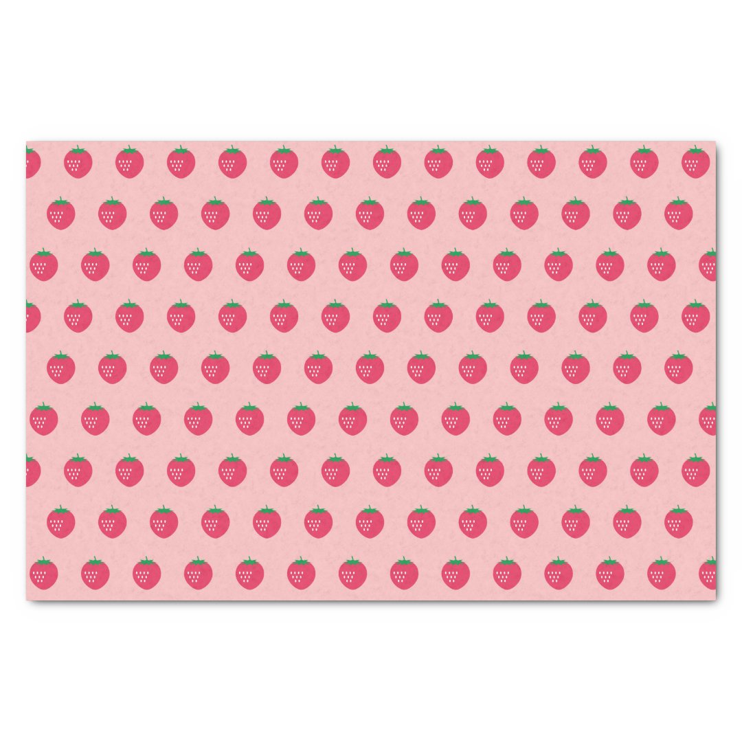 Strawberry Print Tissue Paper | Zazzle