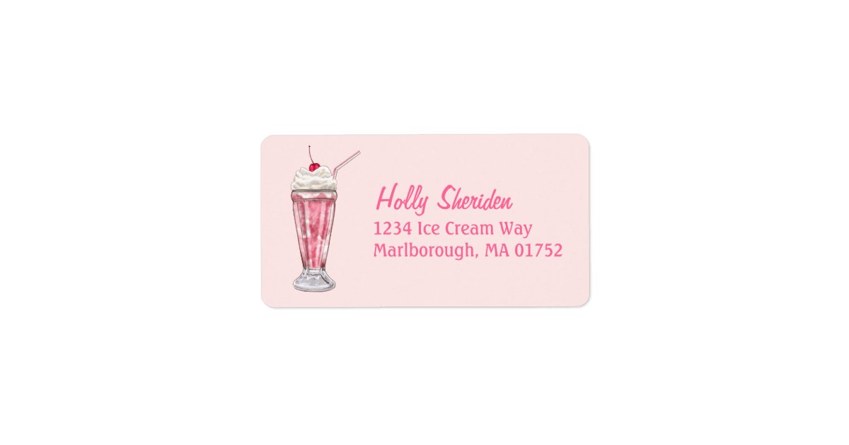 Strawberry Shake Label | Zazzle