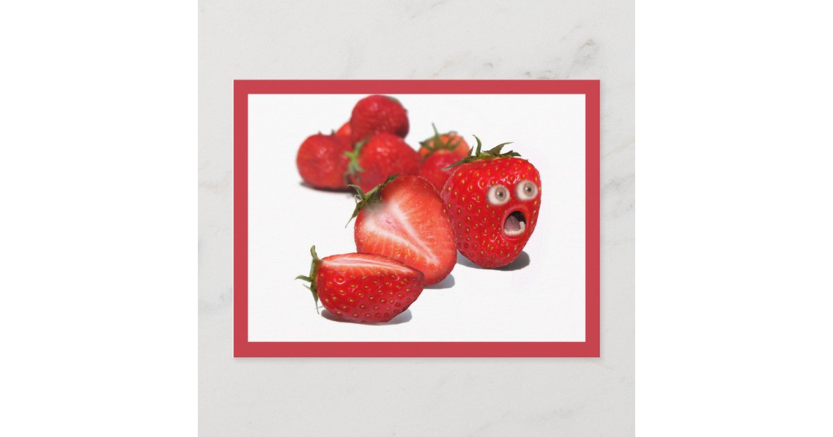 Strawberry Shock Postcard | Zazzle