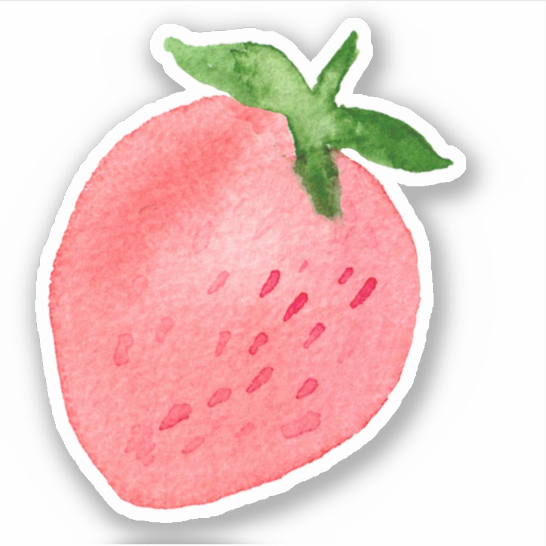 Strawberry sticker vinyl | Zazzle