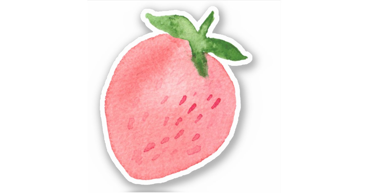 Strawberry sticker vinyl | Zazzle