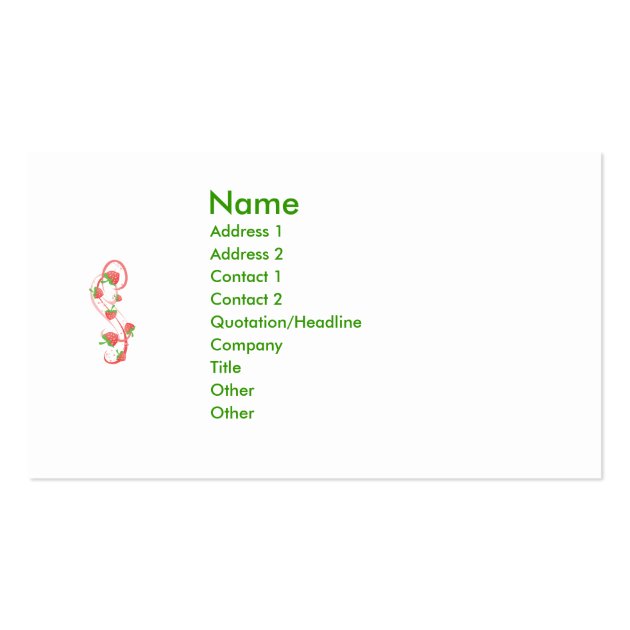 Strawberry Swirls Forever Business Card