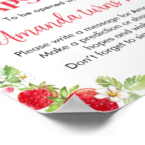 Strawberry Time Capsule Poster | Zazzle