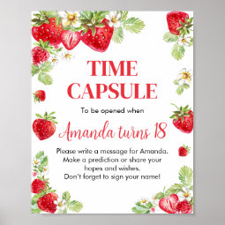 Strawberry Time Capsule Poster | Zazzle