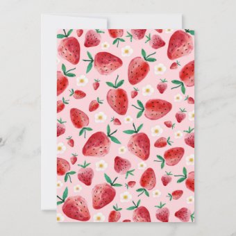 Strawberry Two Sweet Berry 2nd Birthday Party Invitation | Zazzle