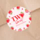 Strawberry Two Sweet Pink Red 2nd Birthday Party Classic Round Sticker ...