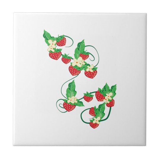 Strawberry Vine Ceramic Tile | Zazzle.com