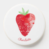 Strawberry Watercolor Personalized PopSocket | Zazzle