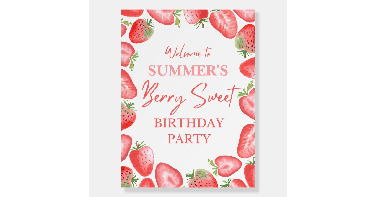 Strawberry Welcome Sign | Berry Welcome Sign | Zazzle