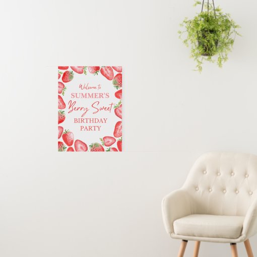 Strawberry Welcome Sign | Berry Welcome Sign | Zazzle