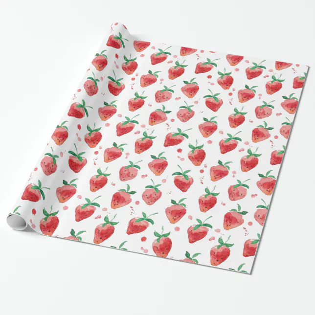 Strawberry Wrapping Paper | Zazzle