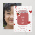 Strawberry You're My Jam Classroom Valentine Card | Zazzle