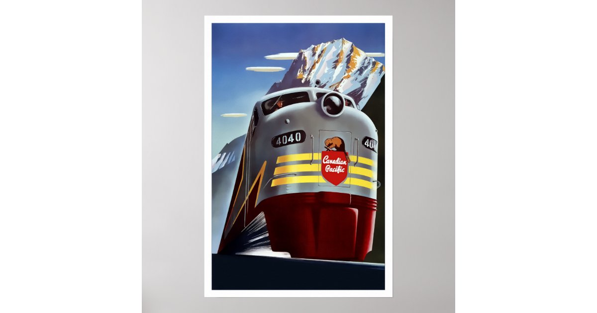 STREAMLINED DIESEL LOCOMOTIVE - CANADA c. 1955 Poster | Zazzle