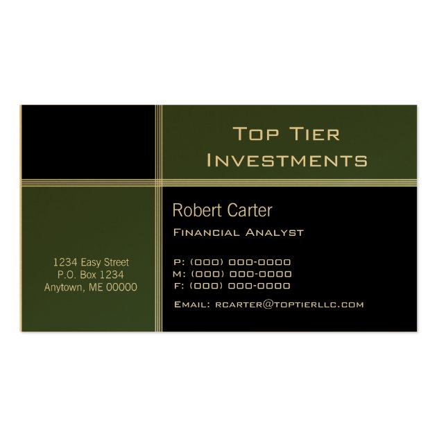 Streamlined Pro Business Card, Clover Green
